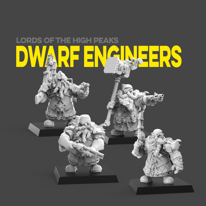3D Printable Dwarf Engineers by Matteo Donzelli